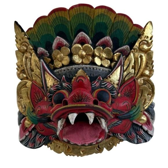 no brand | Accents | Balinese Mask Guardian Singa Lion Barong Topeng ...